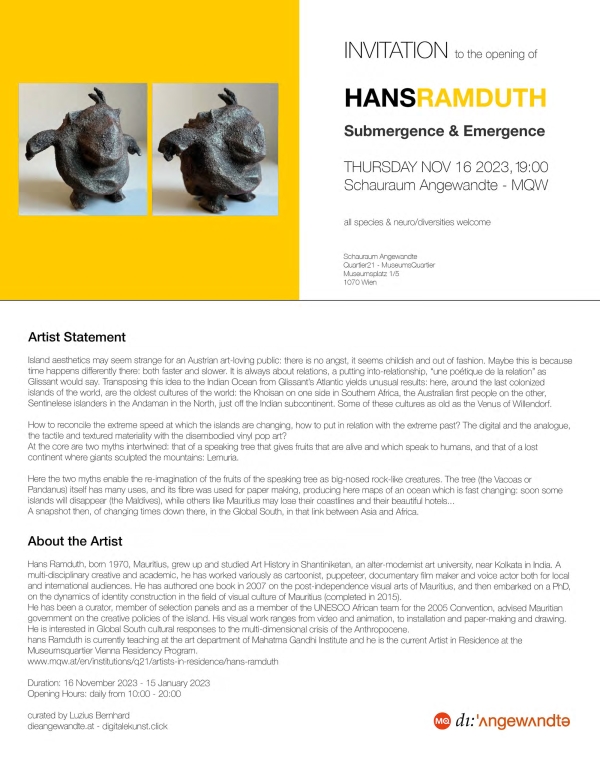 Hans Ramduth: Submergence & Emergence - dieAngewandte